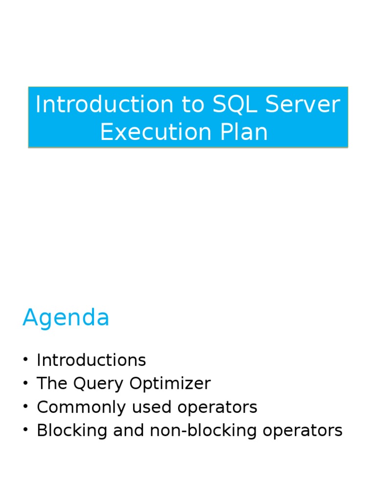Sql Server Execution Plan Database Index Microsoft Sql Server 3283