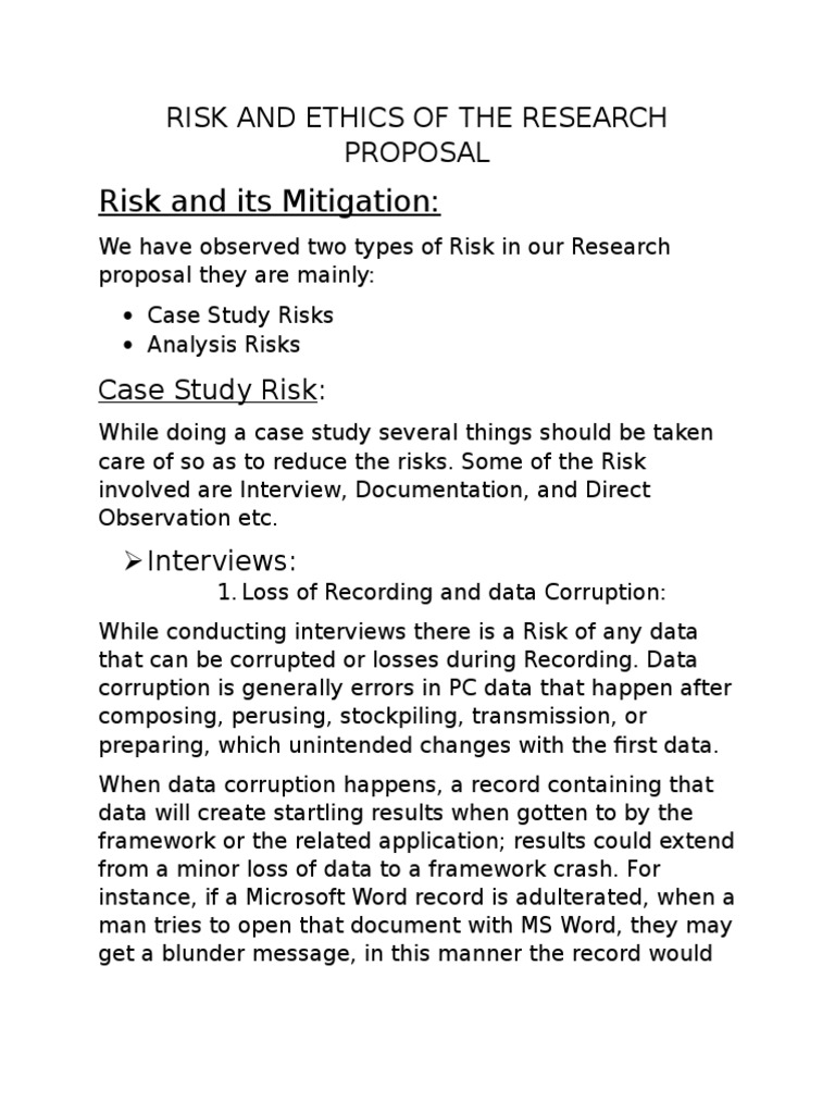 Risk and Ethics | PDF | Risk | Data
