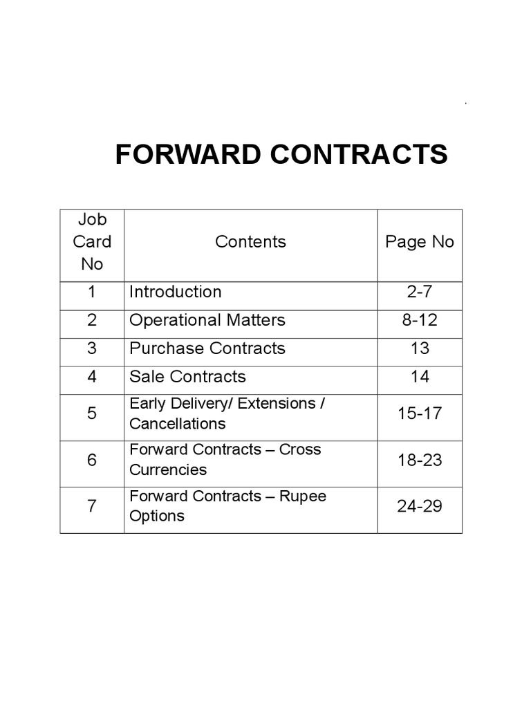 Forward Contracts | PDF | Option (Finance) | Over The Counter (Finance)