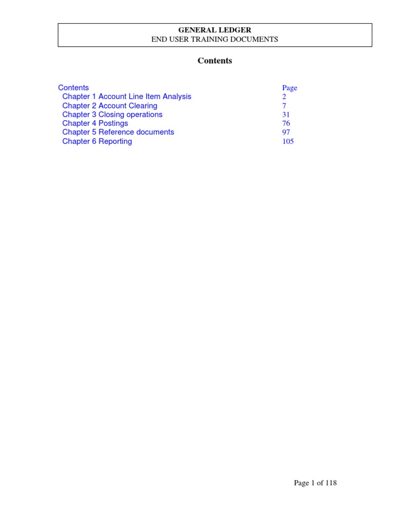 General Ledger Manual | PDF | Debits And Credits | Valuation (Finance)