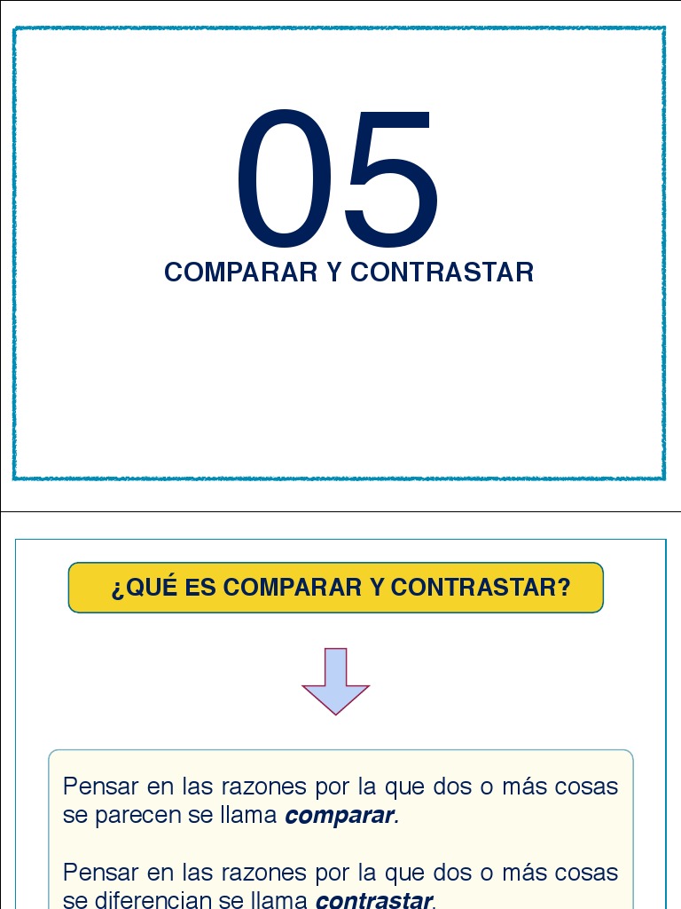 Estrategia 5 Comparar y Contrastar | PDF