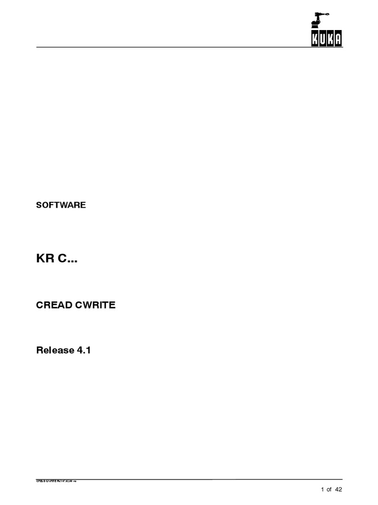 KR C.. Cread.. Cwrite | PDF | Parameter (Computer Programming) | Data Type
