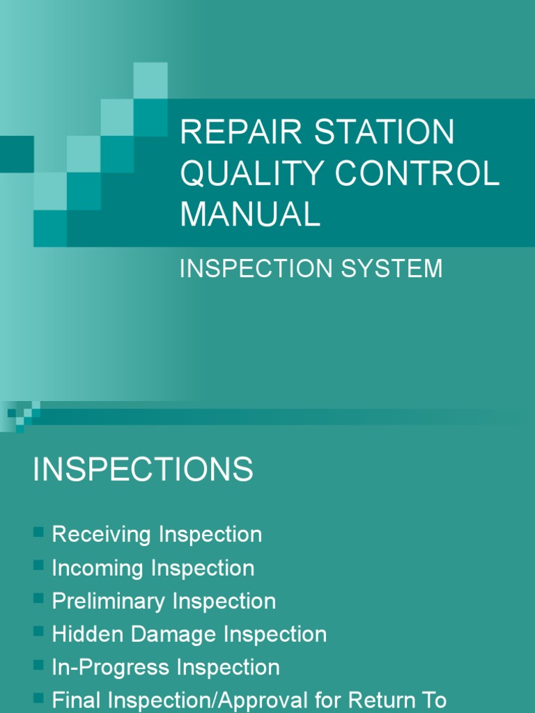 FAR 145 Inspection Procedures Manual | PDF | Calibration | Federal ...