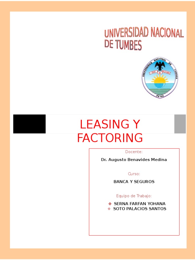 Factoring y Leasing | PDF | Arrendamiento | Bancos