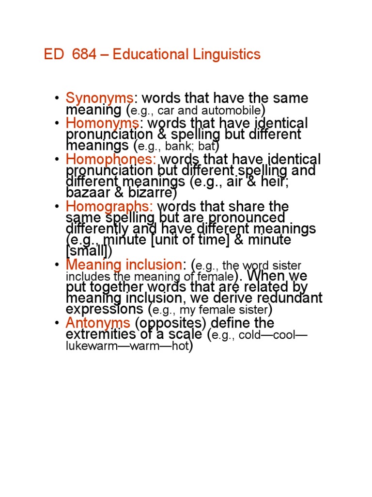 Understanding Linguistic Terms in Education | PDF | Philology ...