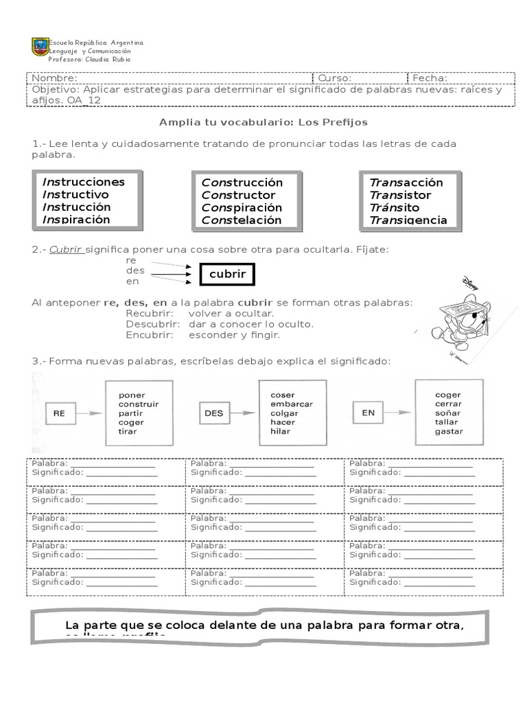 Prefijos y Sufijos | PDF | Interpretación (filosofía) | Vocabulario