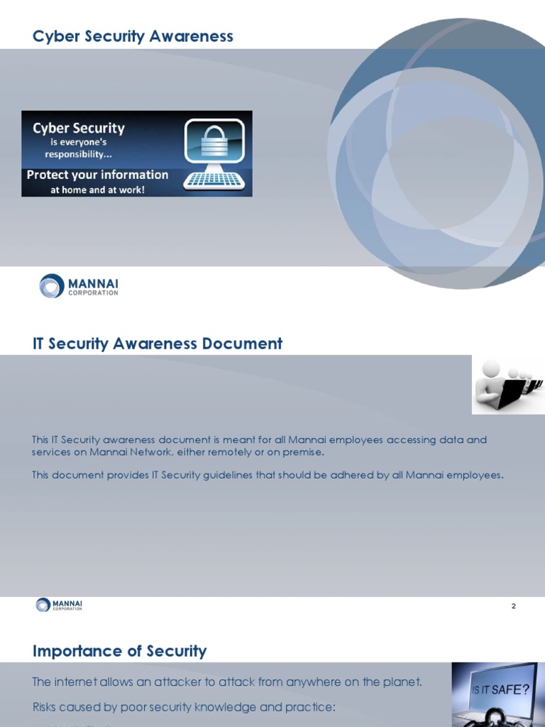 IT Security Awareness Guide for Employees | PDF | Computer Security ...