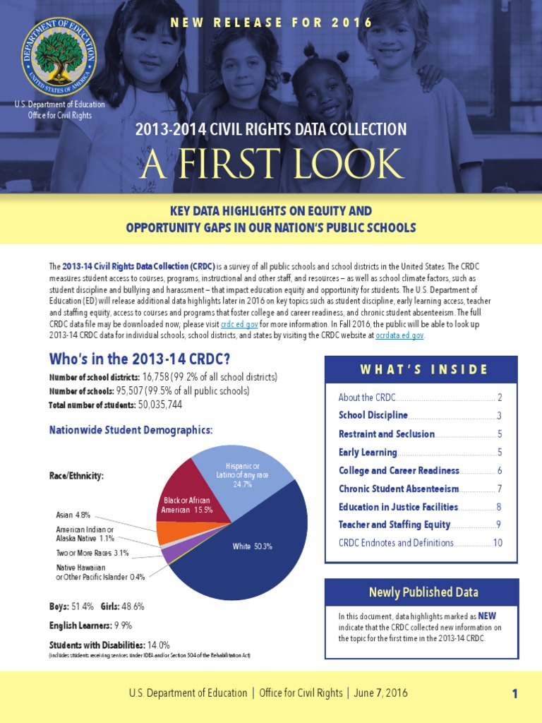 2013-14 Civil Rights Data Collection Insights | PDF | Race And ...