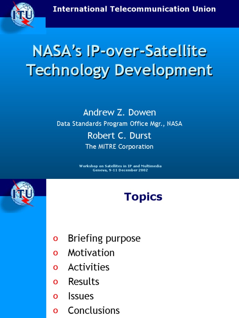 NASA's IP Over Satellite Development | PDF | Gateway ...