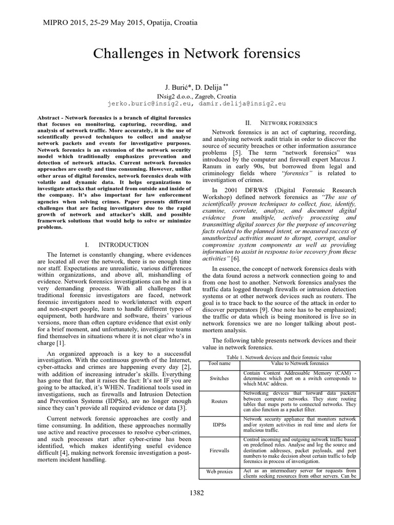 Challenges in Network Forensics | PDF | Firewall (Computing) | Digital ...