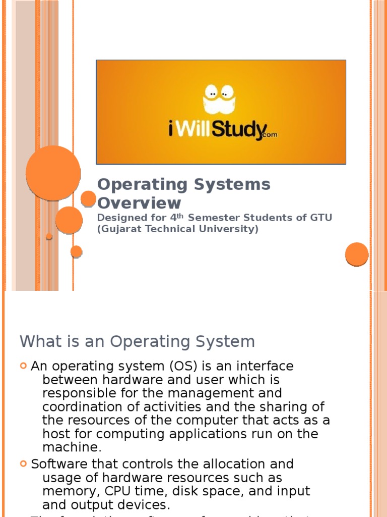 Operating Systems Overview | PDF | Client–Server Model | Operating System