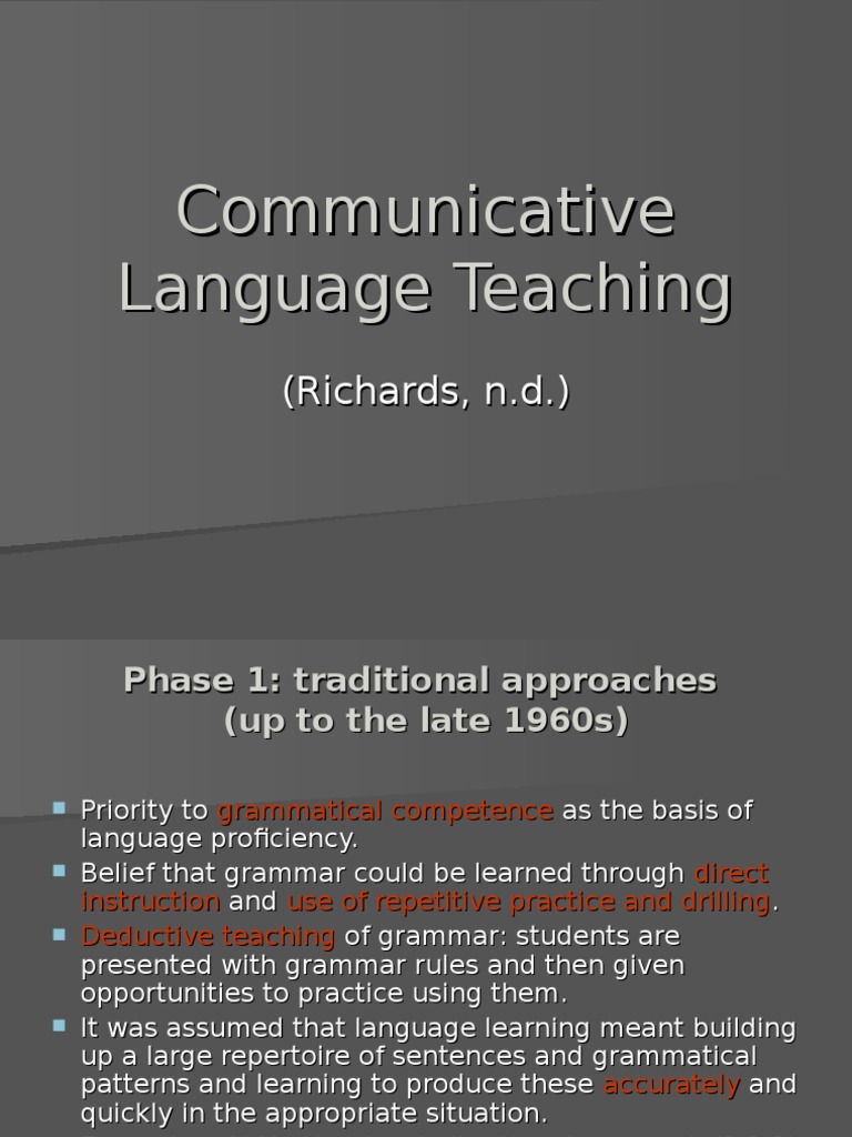 Communicative Language Teaching 3 | PDF | Language Education | Cognition