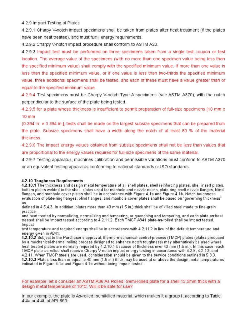 Api 650 Impact Test Pdf Structural Steel Heat Treating