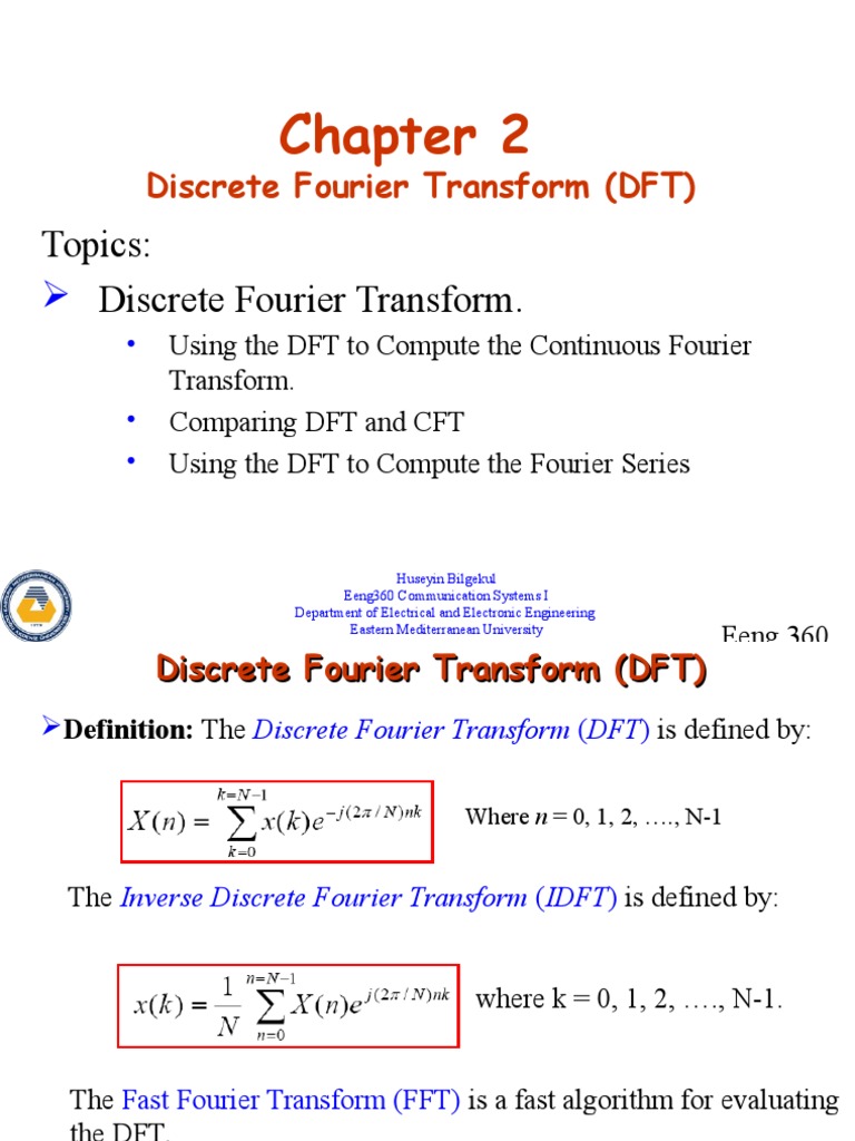 Chapter2 Lect8 | PDF | Discrete Fourier Transform | Fourier Analysis