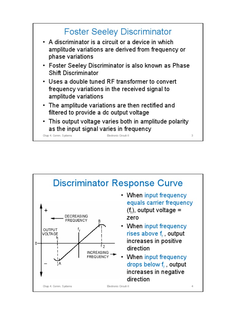 Foster Seeley Detector | Inductor | Capacitor