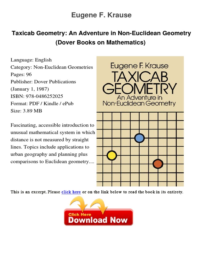 Taxicab Geometry: A Non-Euclidean Guide | PDF | Teaching Methods ...