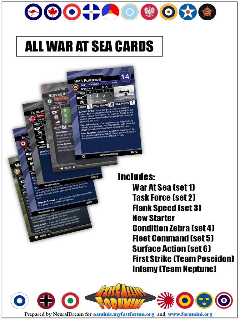 War at Sea Cards Overview | PDF | Science & Mathematics