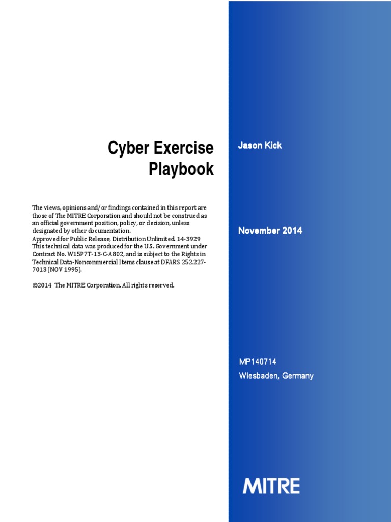 Cyber Exercise Playbook | PDF | Threat (Computer) | Computer Security