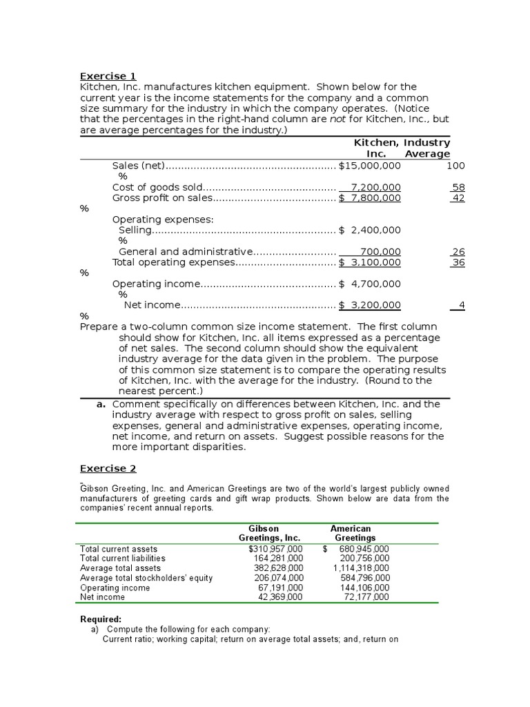 Exercises On Accounting Ratios | PDF | Equity (Finance) | Balance Sheet