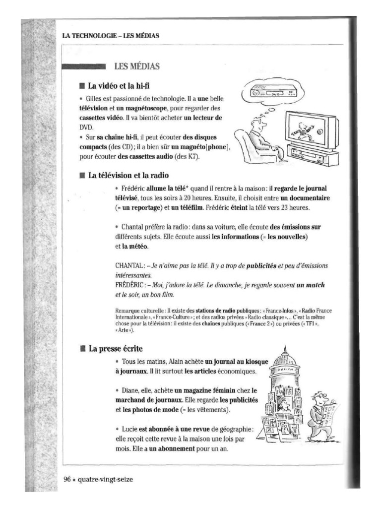 Les Medias (Vocabulaire) | PDF | Langues