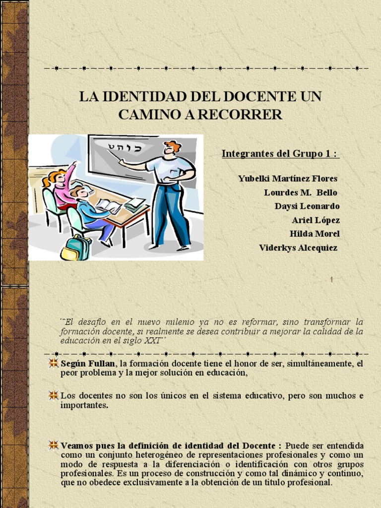 Identidad y Formación Docente: Modelos y Retos | PDF | Aprendizaje ...