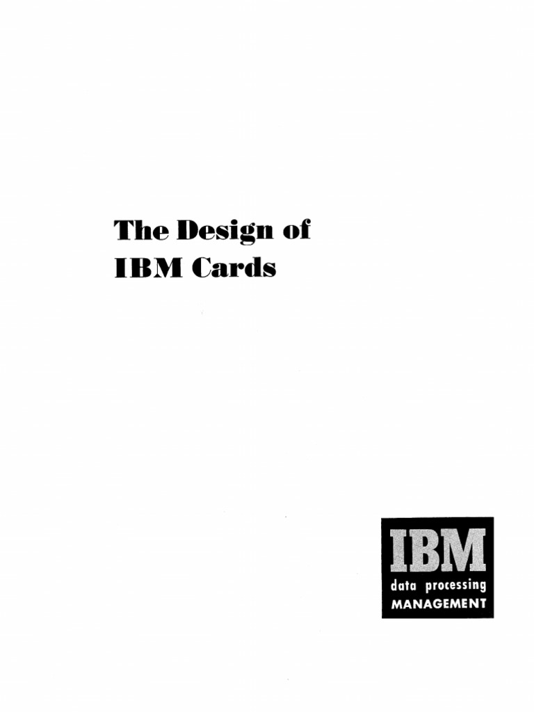 22-5526-4 The Design of IBM Cards Mar56 | PDF