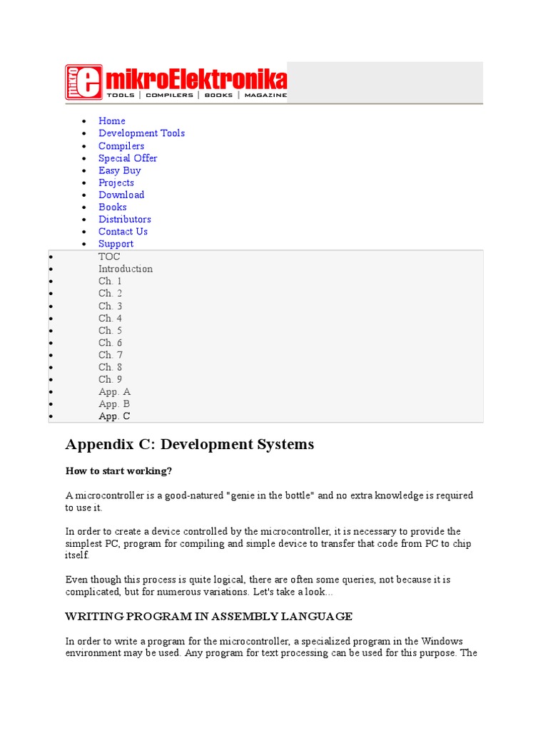Appendix C Outils | PDF | Microcontroller | Assembly Language