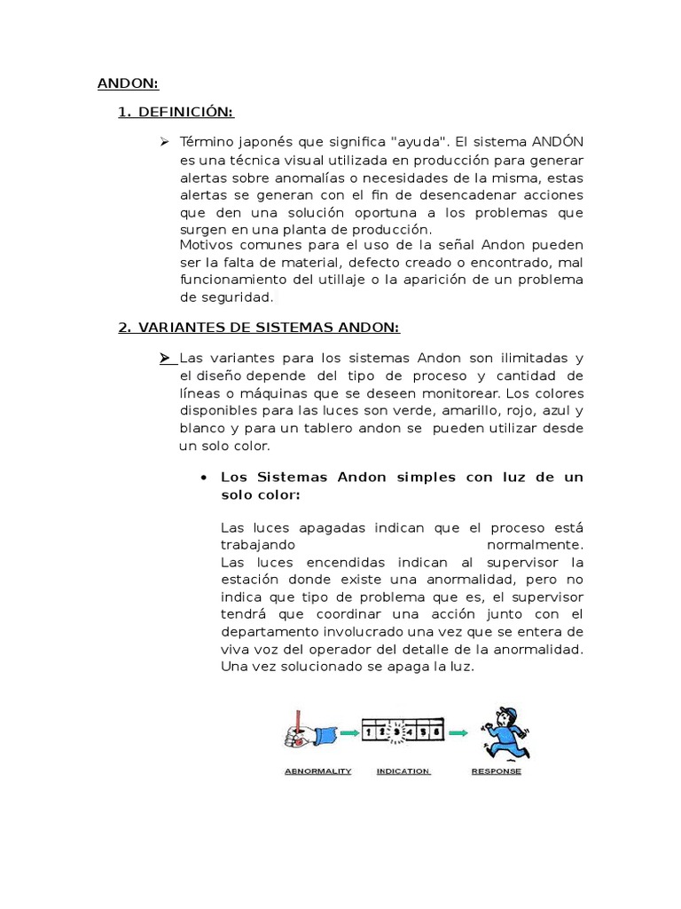 Andon | PDF | Color | Ligero
