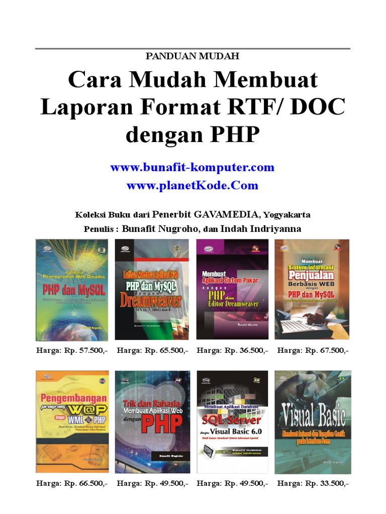 Script PHP Membuat Report Format | PDF