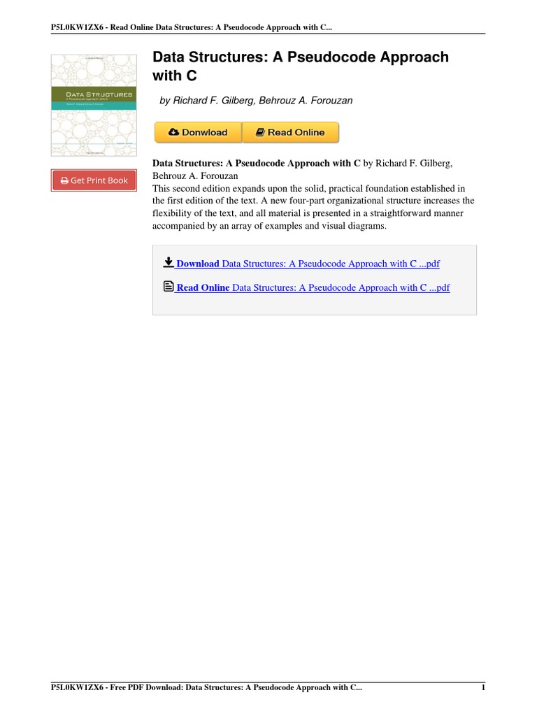 Data Structures Pseudocode Richard Gilberg 41QNxRe9qjL | PDF | Computing And Information Technology