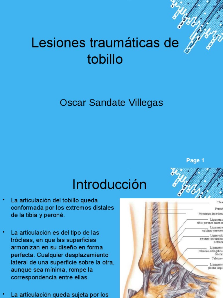 Lesiones Traumaticas de Tobillo