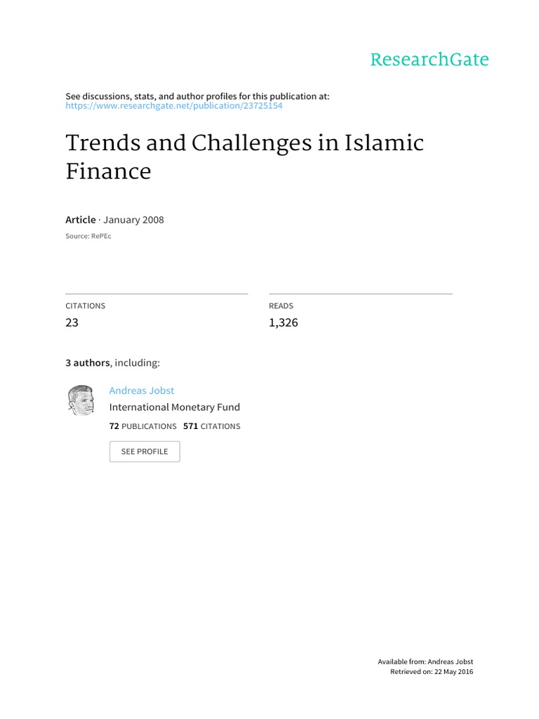 Trends and Challenges in Islamic Finance | PDF | Business