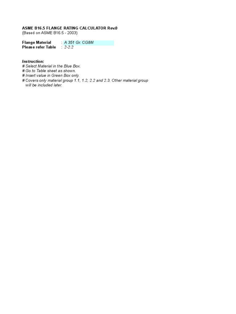 ASME B16.5 Flange Rating Guide | PDF | Chemistry | Materials