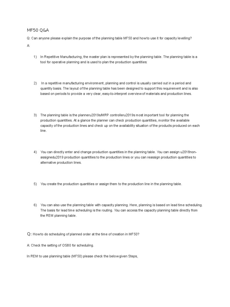 MF50 Q&a | PDF | Computing | Business