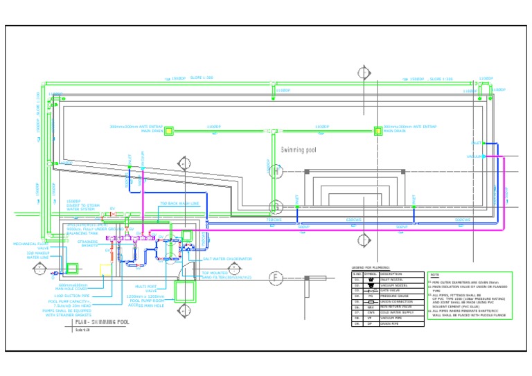 Swimming Pool Plumbing Layout Plan | PDF