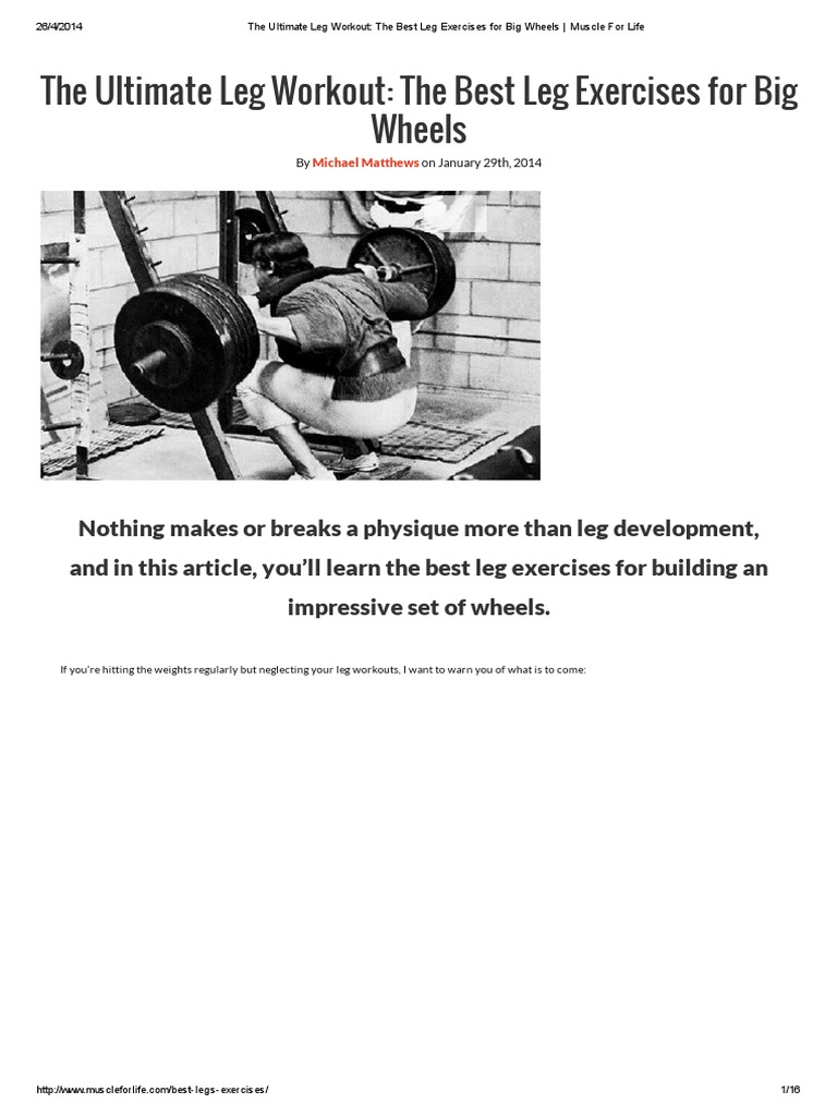 The Ultimate Leg Workout - The Best Leg Exercises For Big Wheels ...