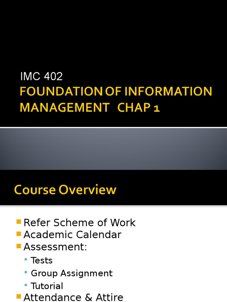 Imc402 Chap 1 | PDF | Information | Data