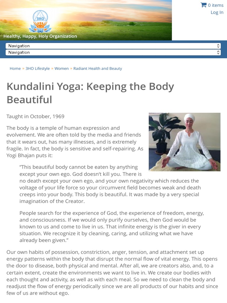 13.03 Keeping The Body Beautiful - 3HO Foundation | PDF | Hindu Prayer ...