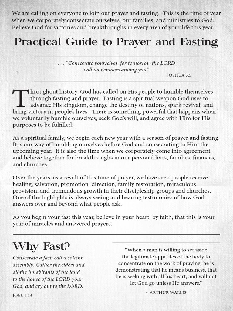 Prayer & Fasting (English Manual) | PDF | Fasting | Glory (Religion)