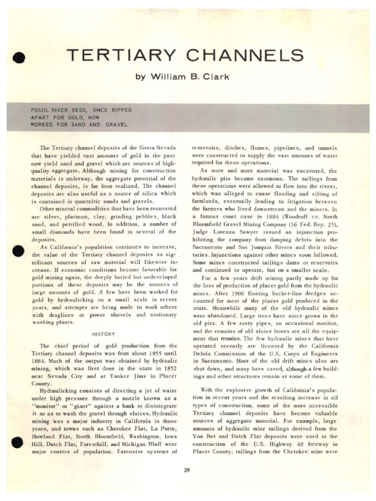 Tertiary Channels | PDF | Earth Sciences | Geology