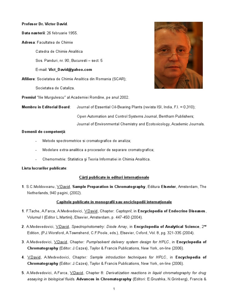 2011febCV Victor David UB | PDF | Computers | Technology & Engineering