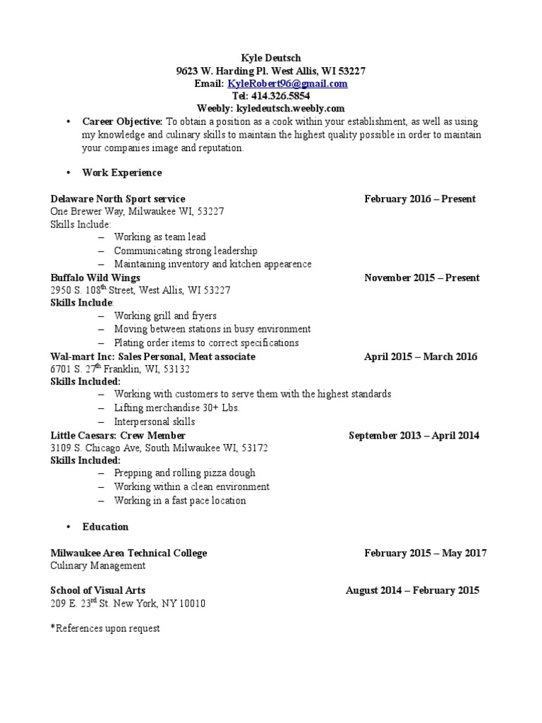 Kyle Deutsch Resume June 2016 | PDF | Career & Growth