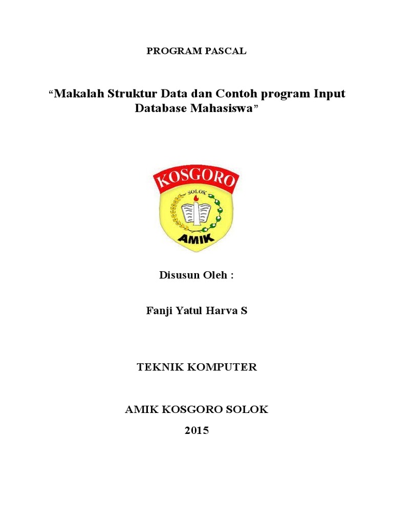 Makalah Struktur Data Dan Contoh Program Input Database Mahasiswa | PDF ...