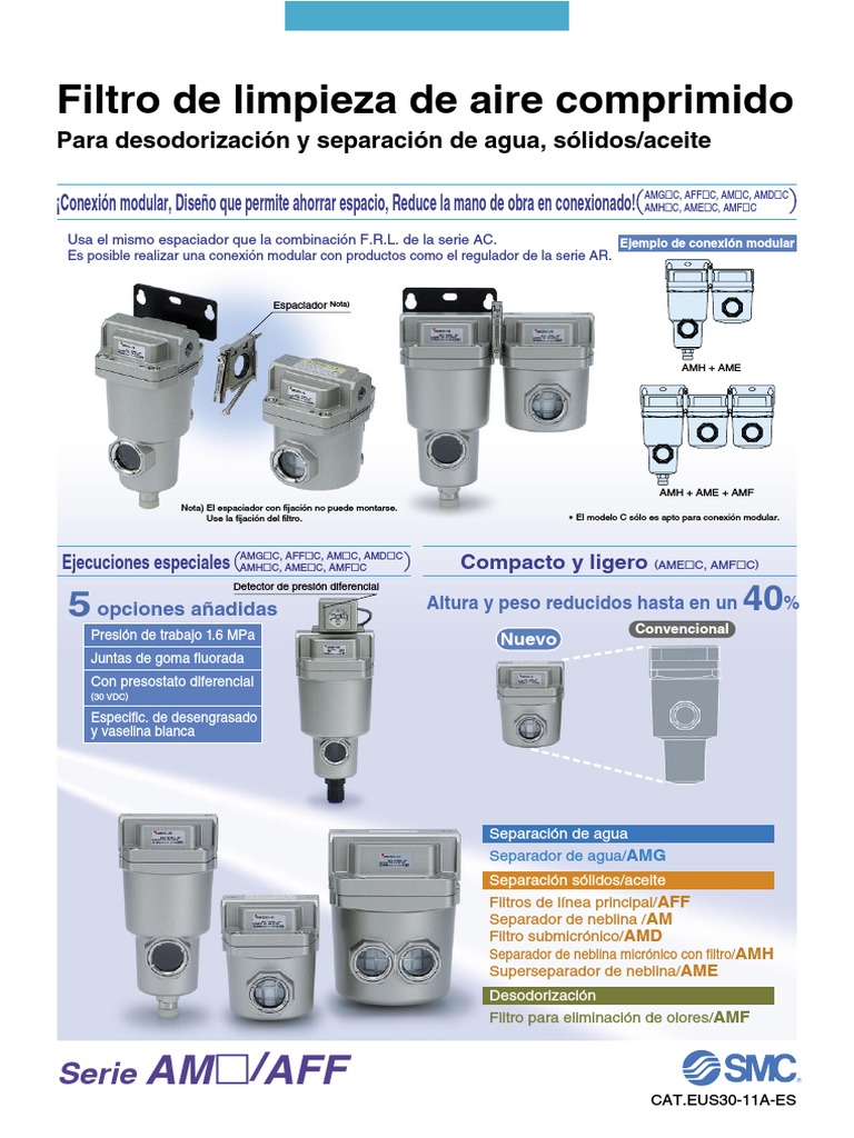 AM_AFF_FILTROS AIRE COMPRIMIDO SMC | Filtración | Humedad | Prueba gratuita de 30 días | Scribd