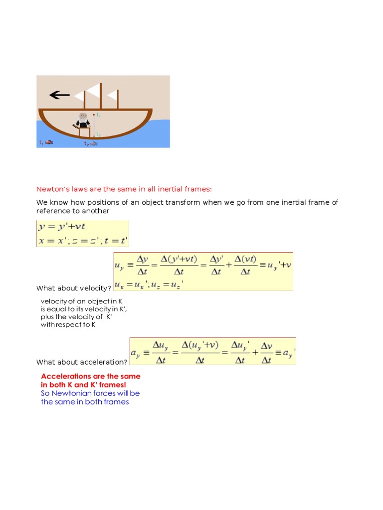 Newton's Laws in Inertial Frames | PDF