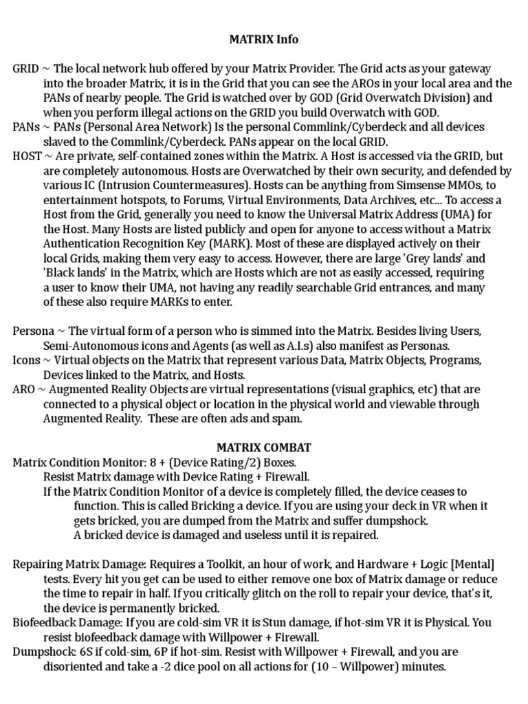 Matrix Guide | PDF | Booting | Virtual Reality