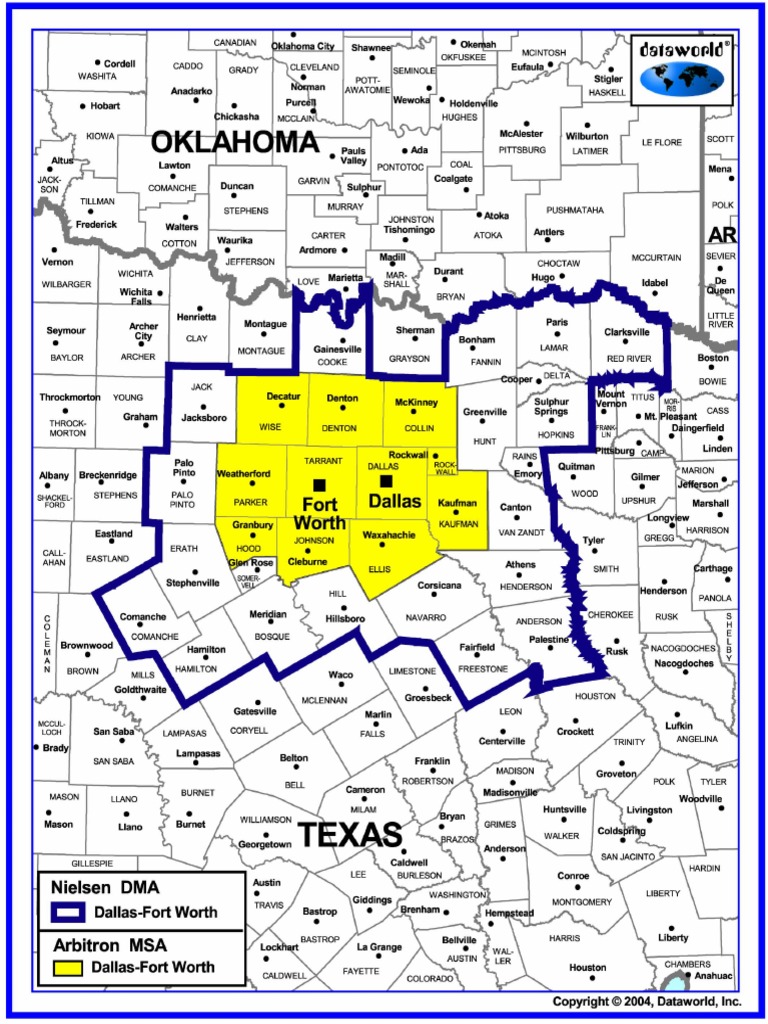 Dallas-Ft Worth Dma Map | PDF