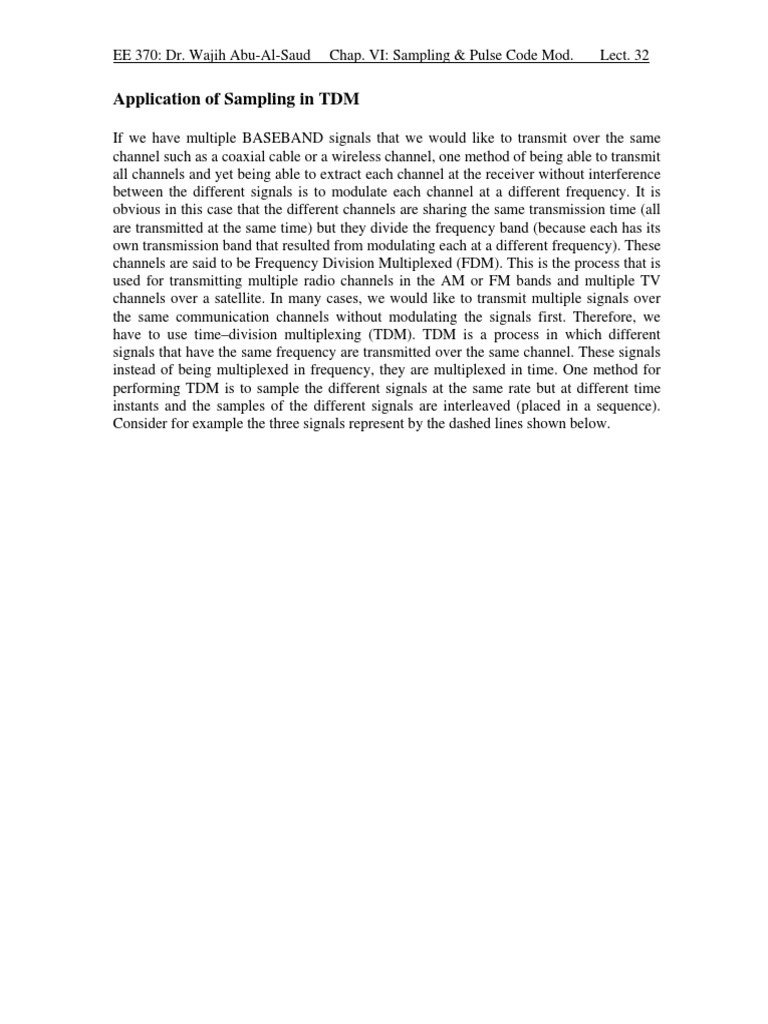 3-Handouts Lecture 32 PDF | PDF | Multiplexing | Modulation