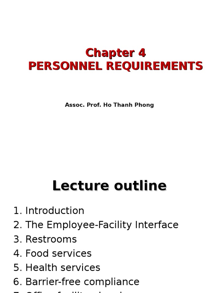 Ch04 Facilities Personnel Requirements | PDF