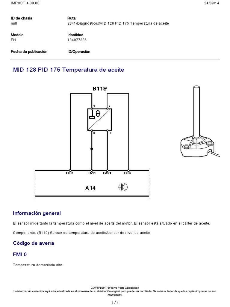 Sensor de Nivel de Aceite 1 | Sensor | Clima
